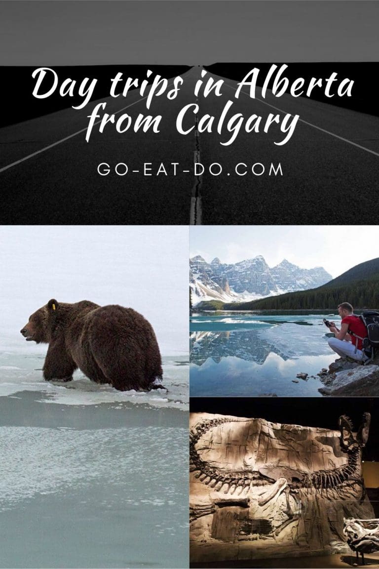 Pinterest pin for Go Eat Do’s blog post about day trips in Alberta from ...