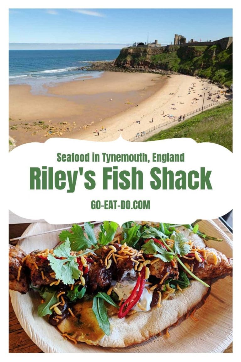 Pinterest Pin for Go Eat Do’s blog post about dining at Riley’s Fish ...