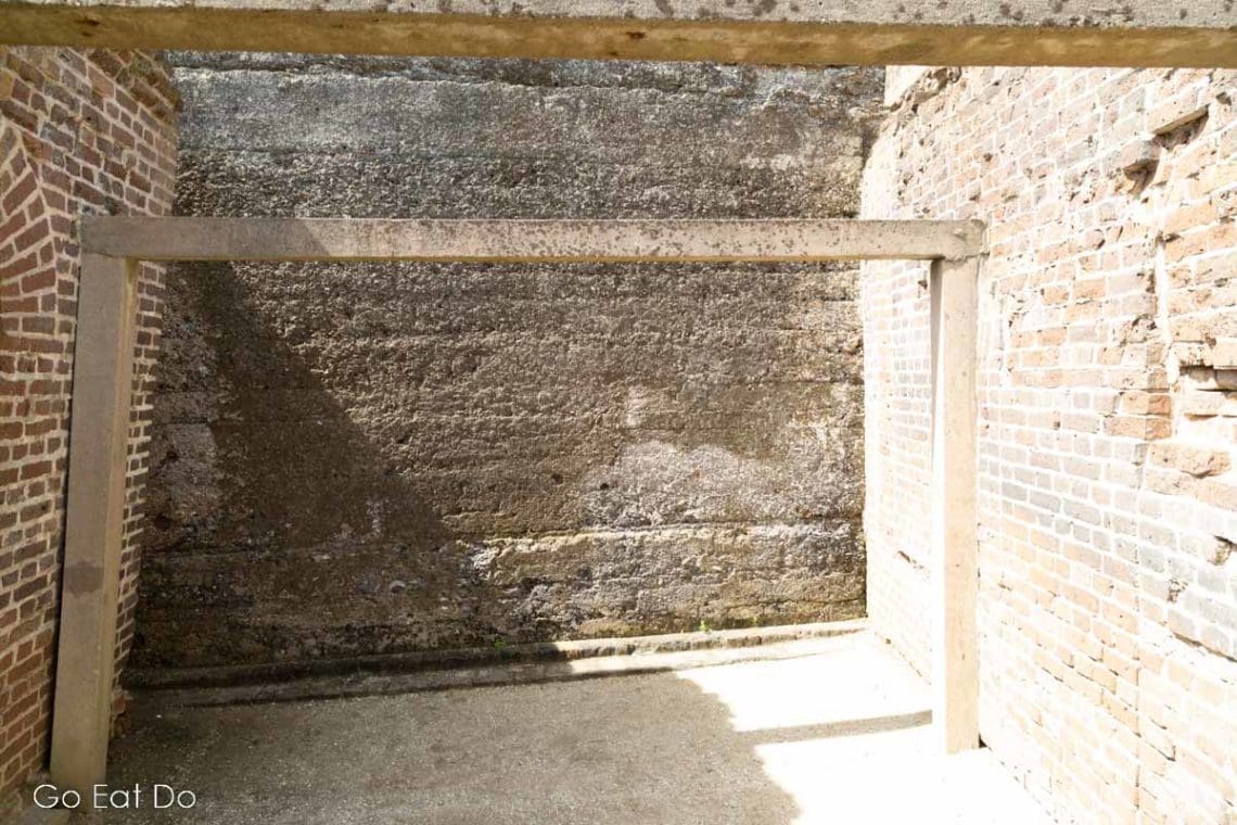 Wall constructed by enslaved people within Fort Sumter in Charleston ...