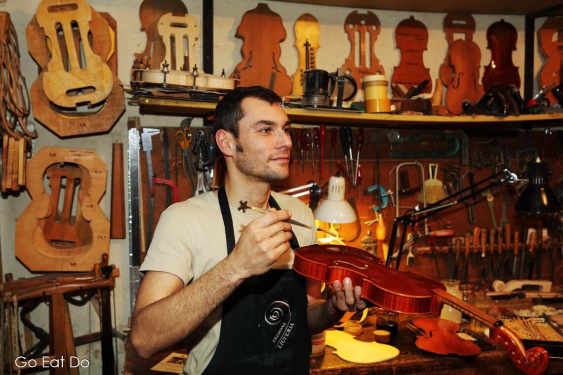 Master luthier Stefano Conio one of the many skilled violin makers in ...